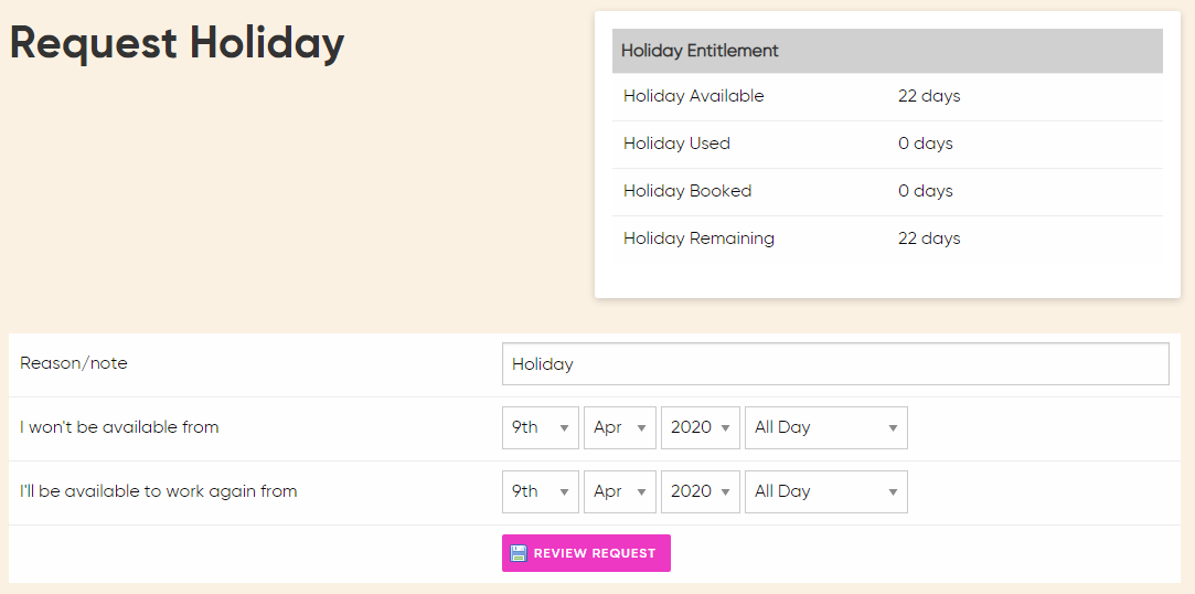 Staff Holiday/Leave/Paid Time Off Overview – StaffSavvy Support