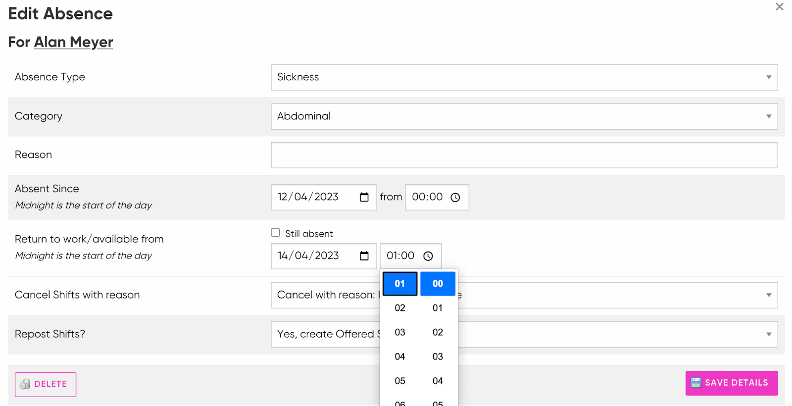Absence Policies & Reporting – StaffSavvy Support