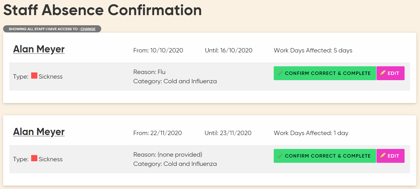 Absence Policies & Reporting – StaffSavvy Support