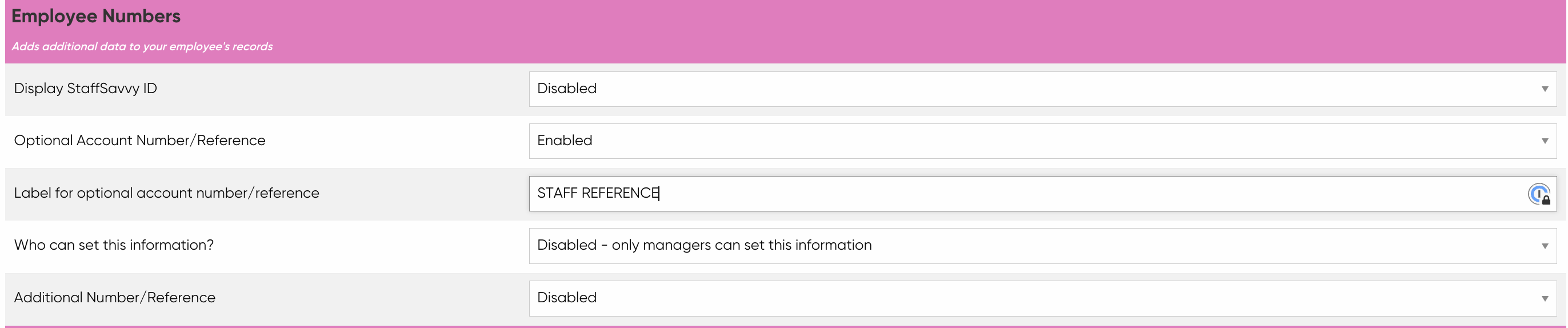 How to Add and Edit Employee Reference Numbers – StaffSavvy Support