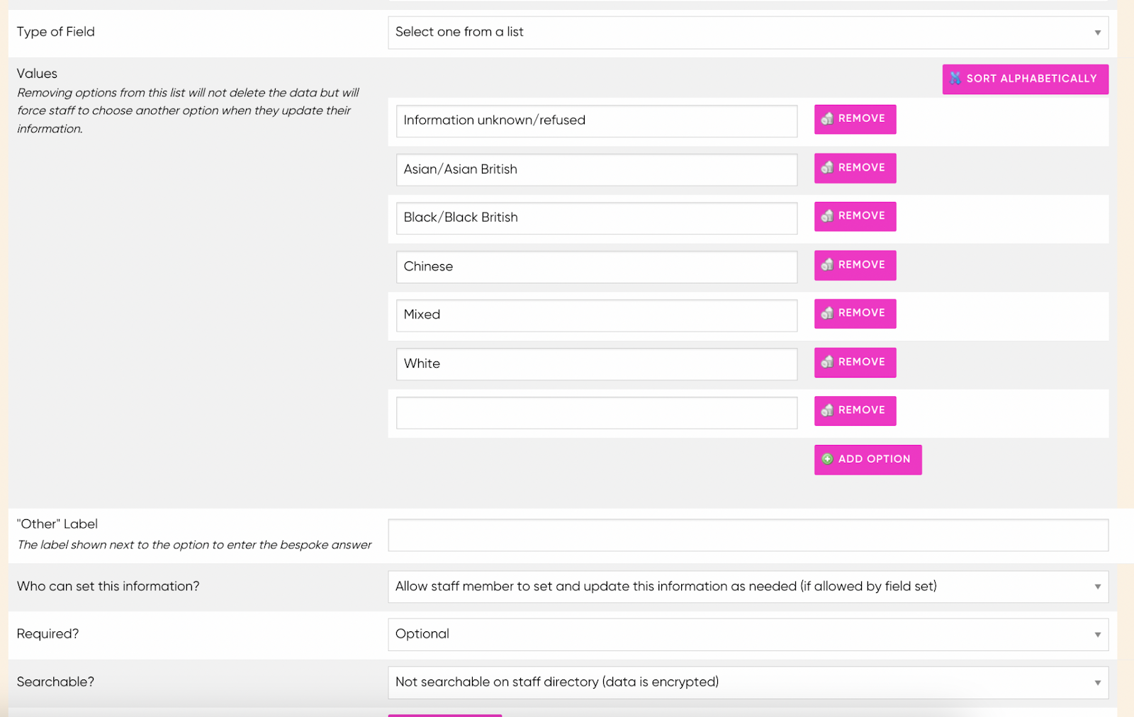 Staff Record Field Sets – StaffSavvy Support